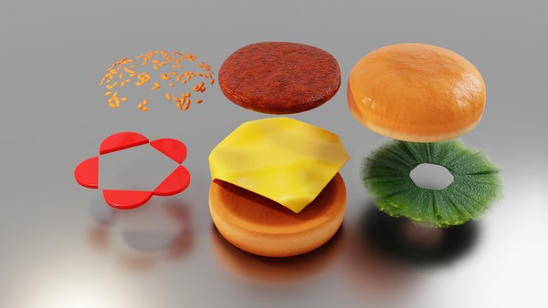 Free food hamburger 3D model - TurboSquid 1592262