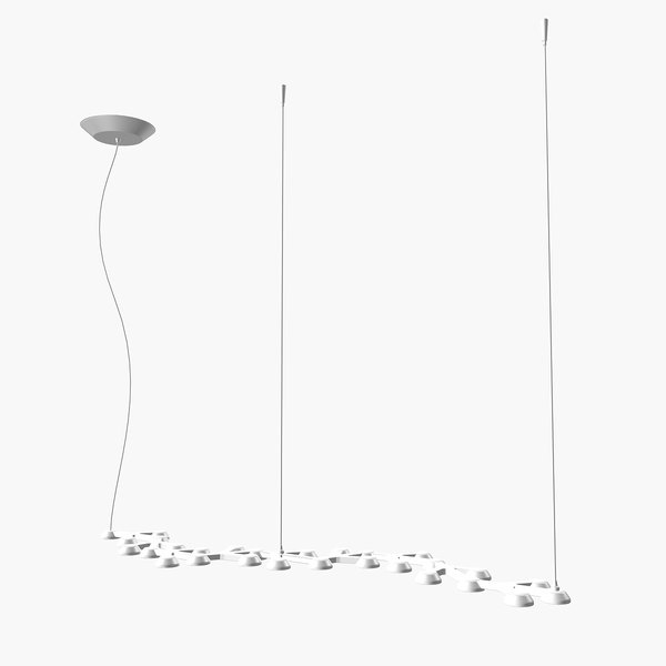 3d model led net line ceiling lamp