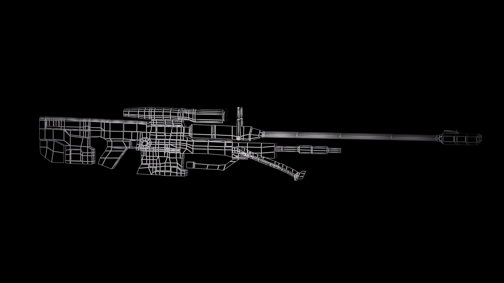 sniper rifle srs99c-s2 amb 3d max