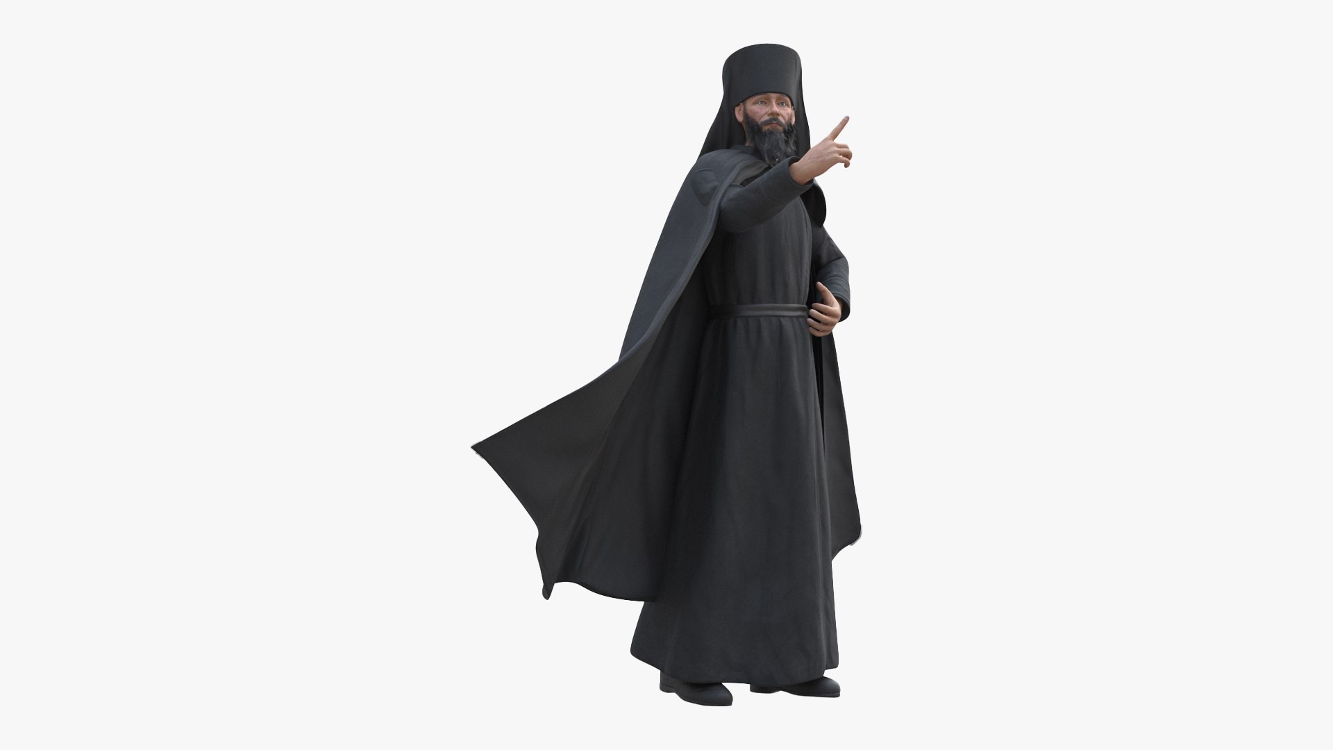Orthodox Monk Fully Dressed Rigged For Cinema 4D Model - TurboSquid 2337854