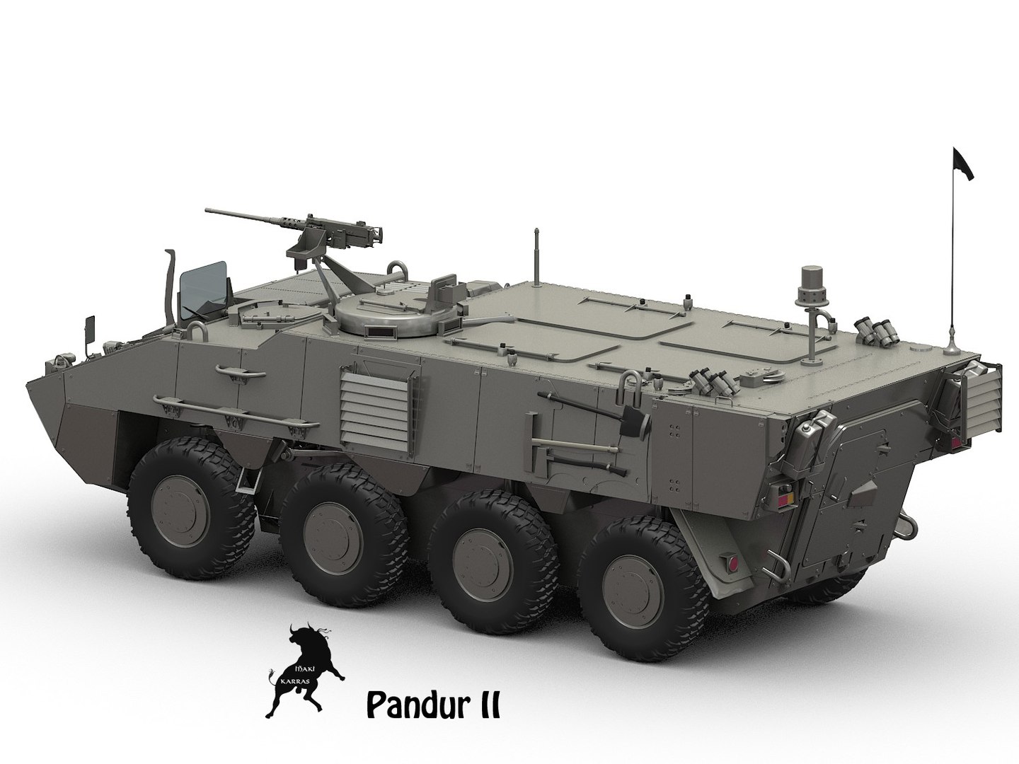 3d model pandur tank