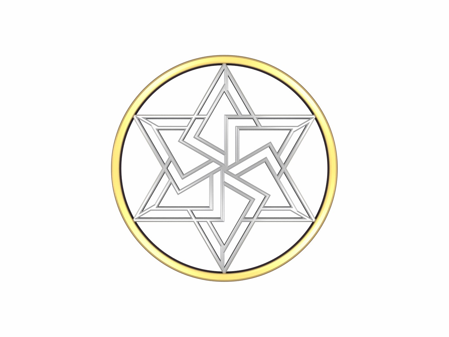 Star david circle 3D - TurboSquid 1429489