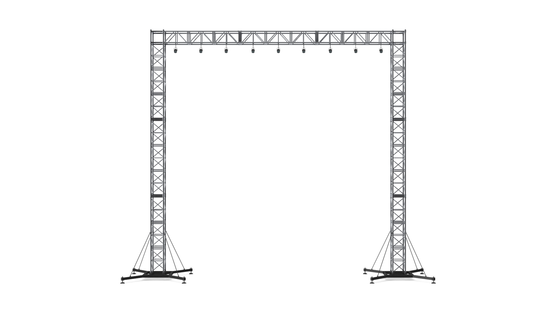 Square Stage Truss System With Lights 2 3D Model - TurboSquid 2285273