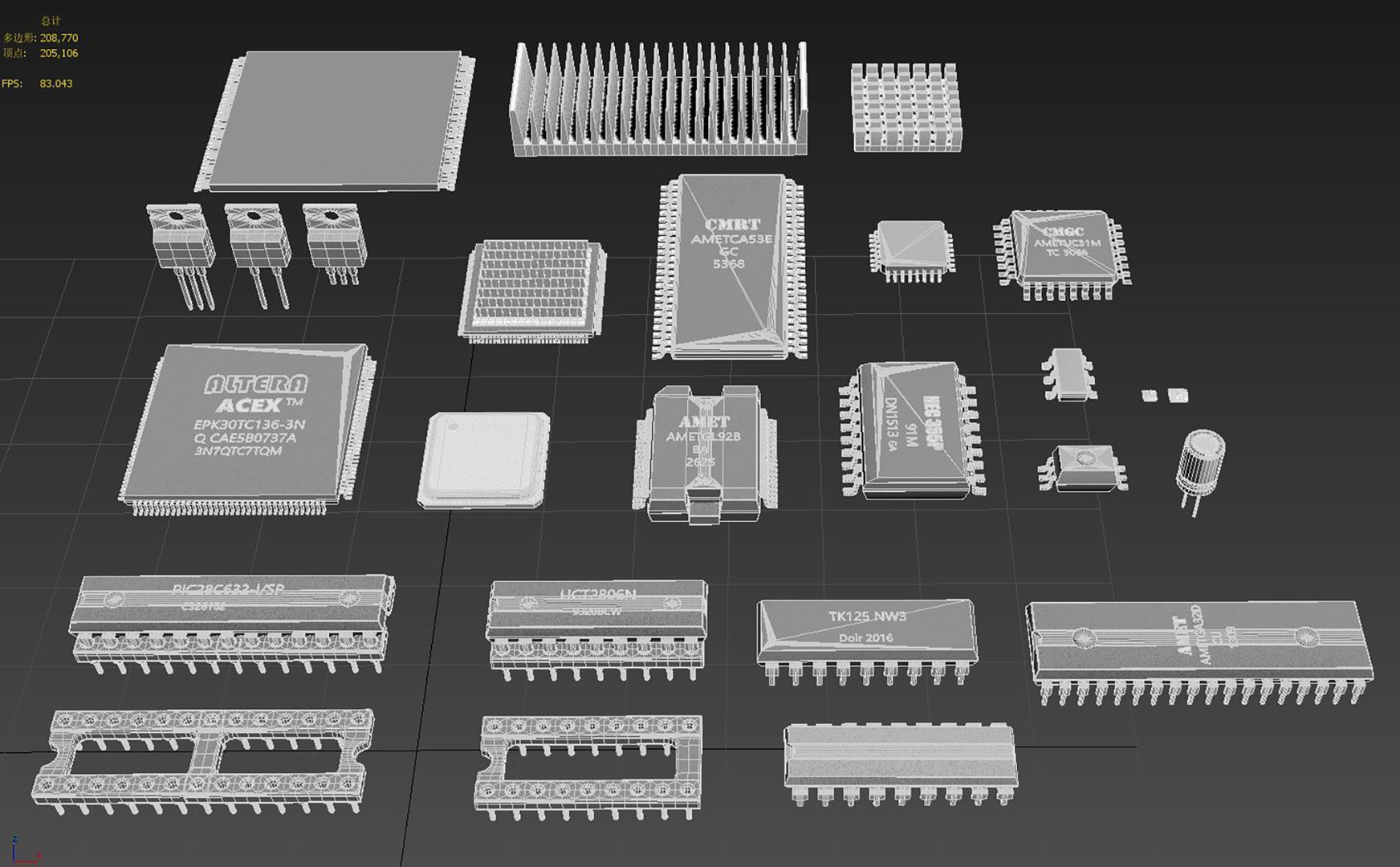 3D Chip Circuit Ic - TurboSquid 1251372