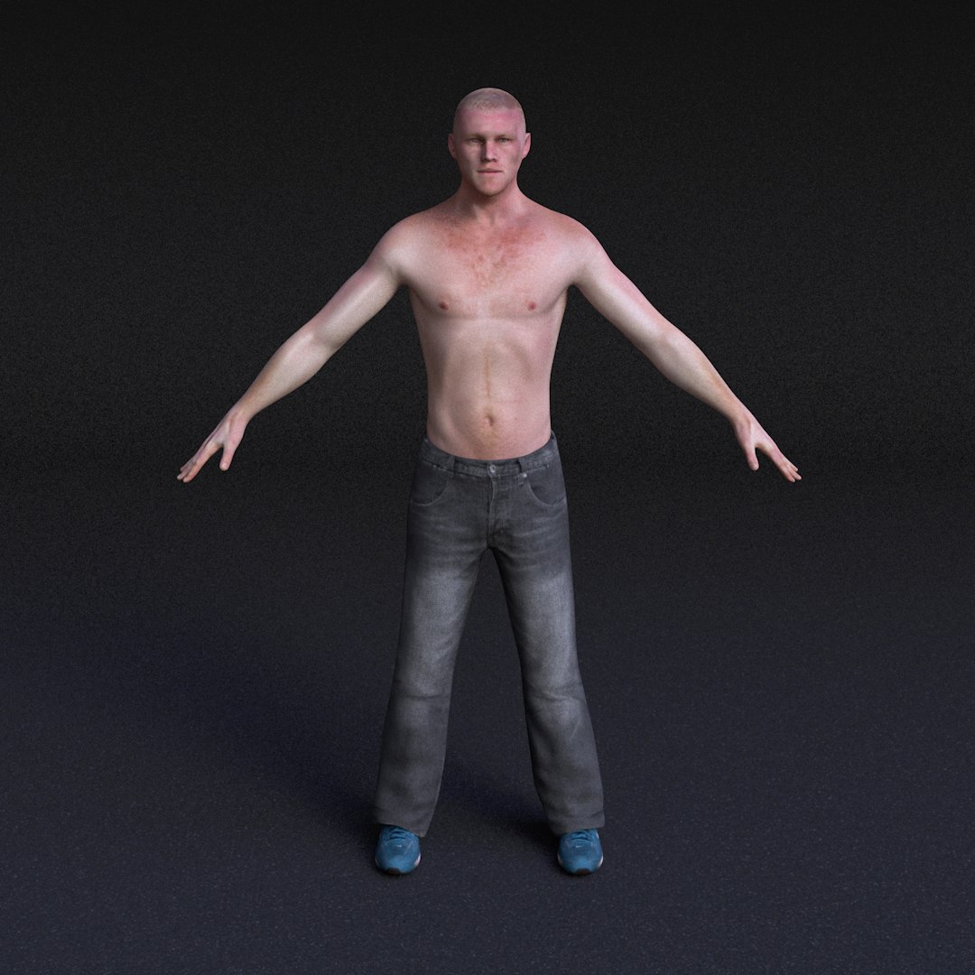 character male - rigged 3d 3ds