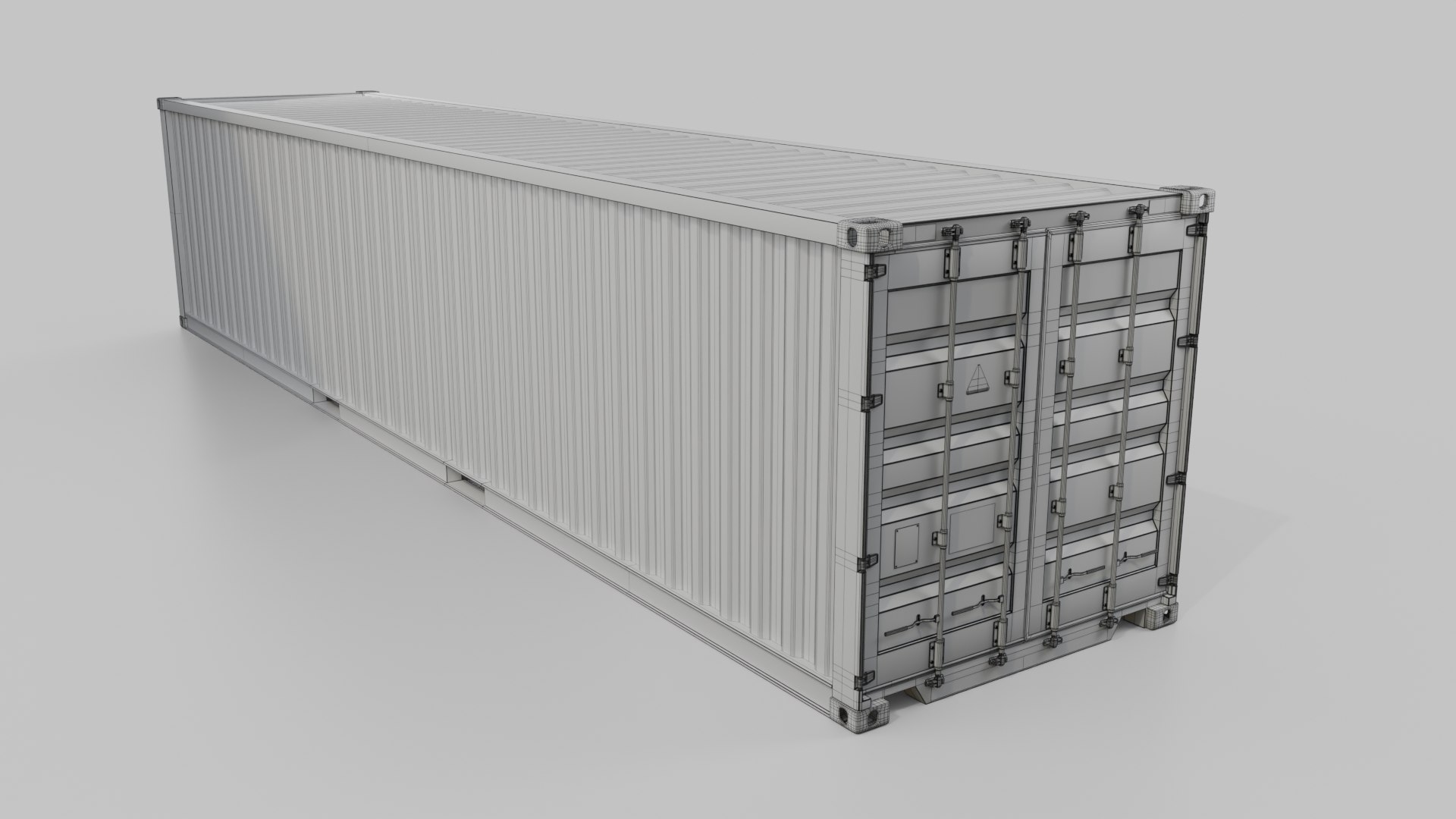 40ft Shipping Container - Customizable With Interior And Exterior 3D ...