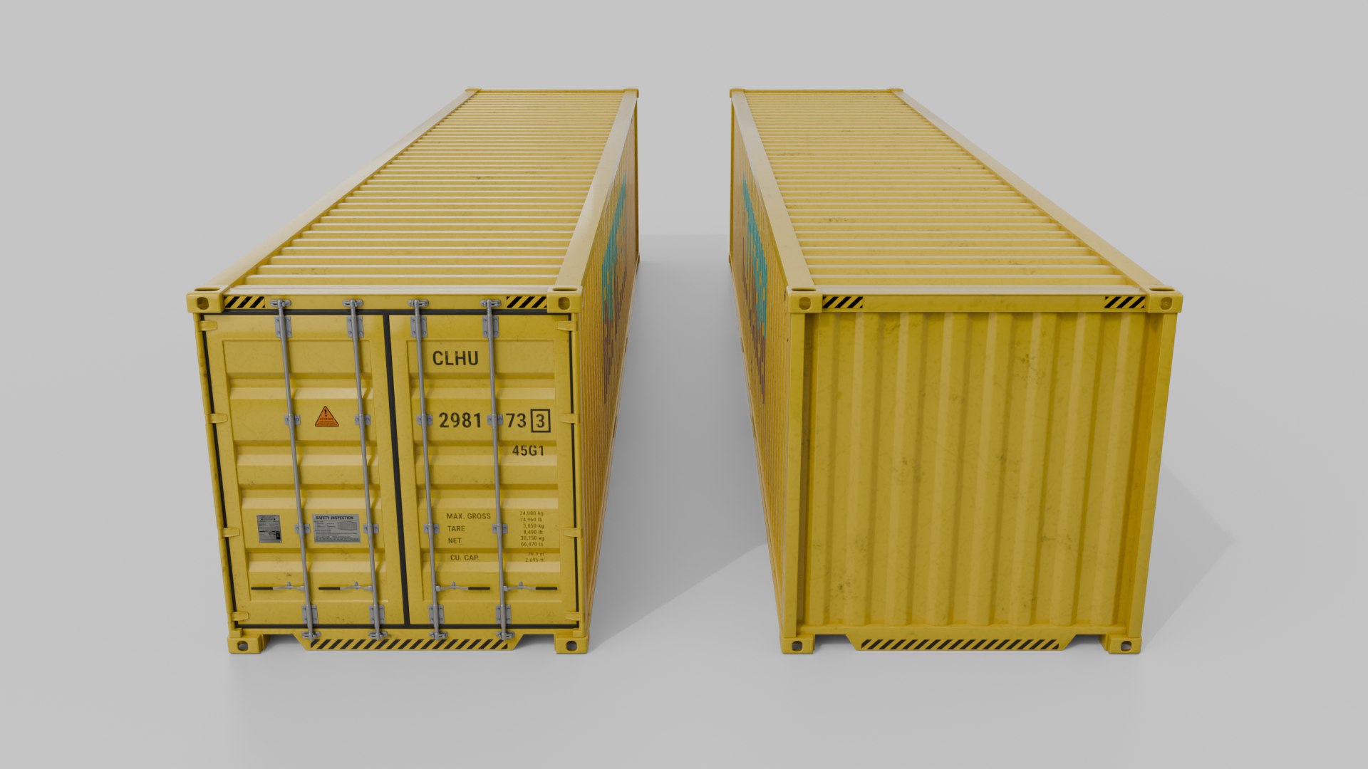 40ft Shipping Container - Customizable With Interior And Exterior 3D ...