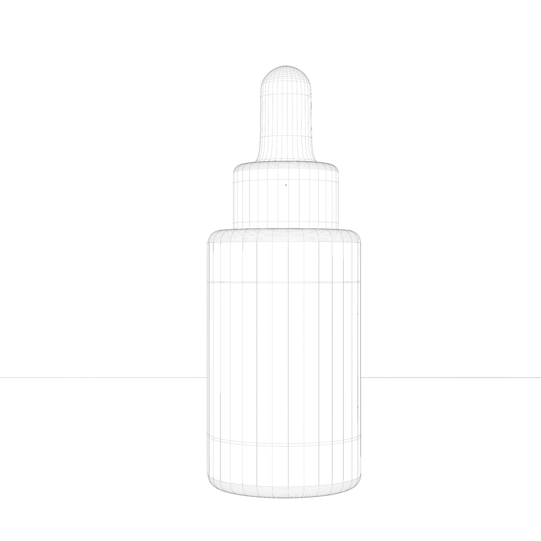 3D Bottle With Dropper- 3d Model Ready To Render In Blender FBX File ...