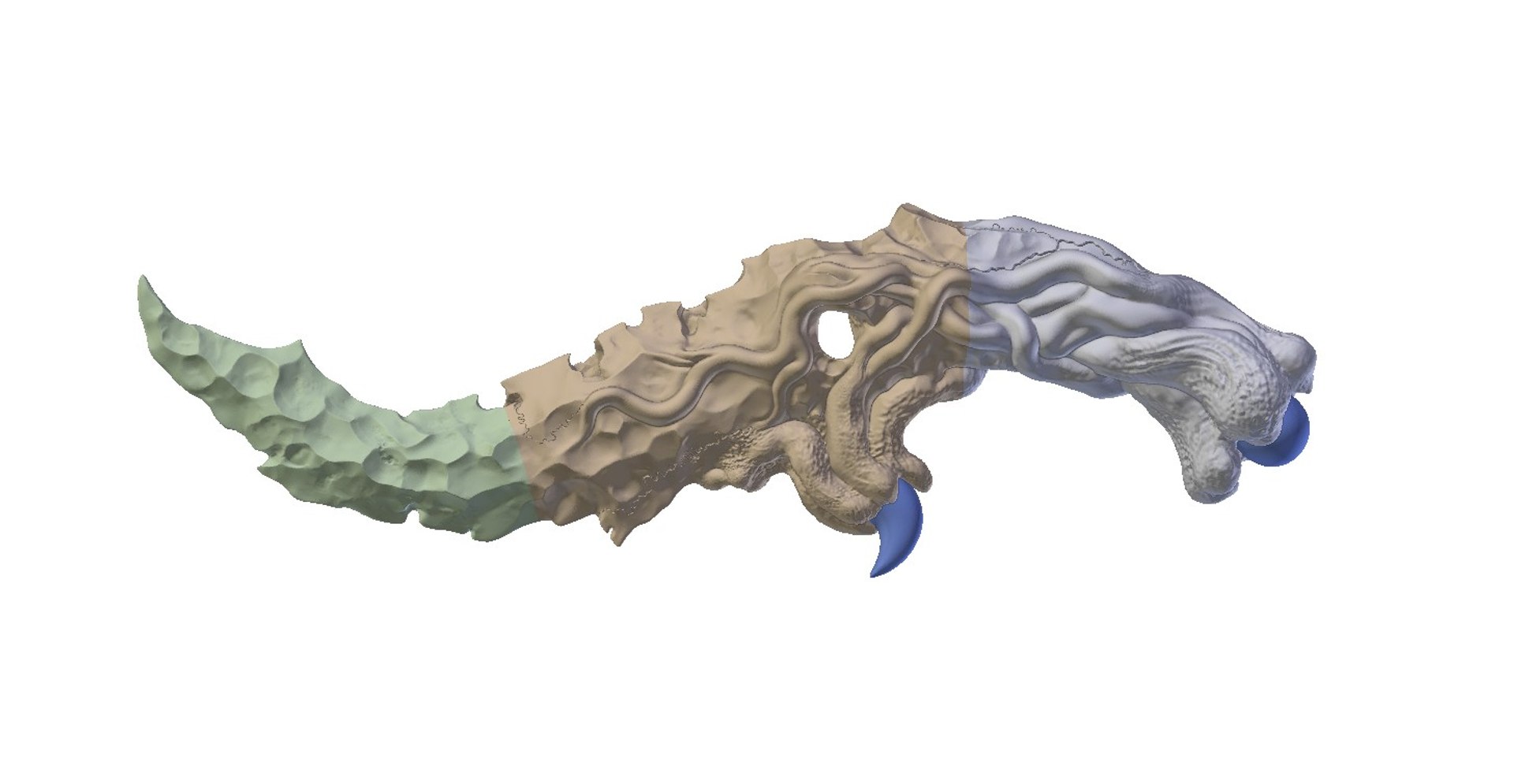 3D Ritual Bone Knife - TurboSquid 1444079