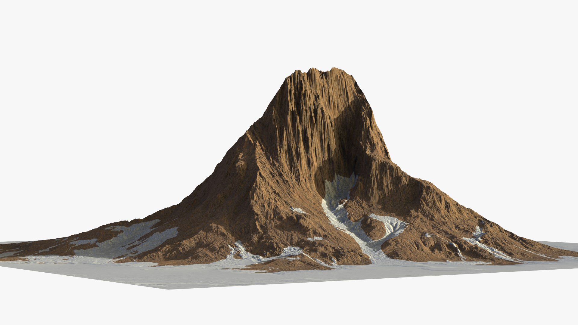 3D Mountain Snowfall Surface Plan 8K - TurboSquid 2284020