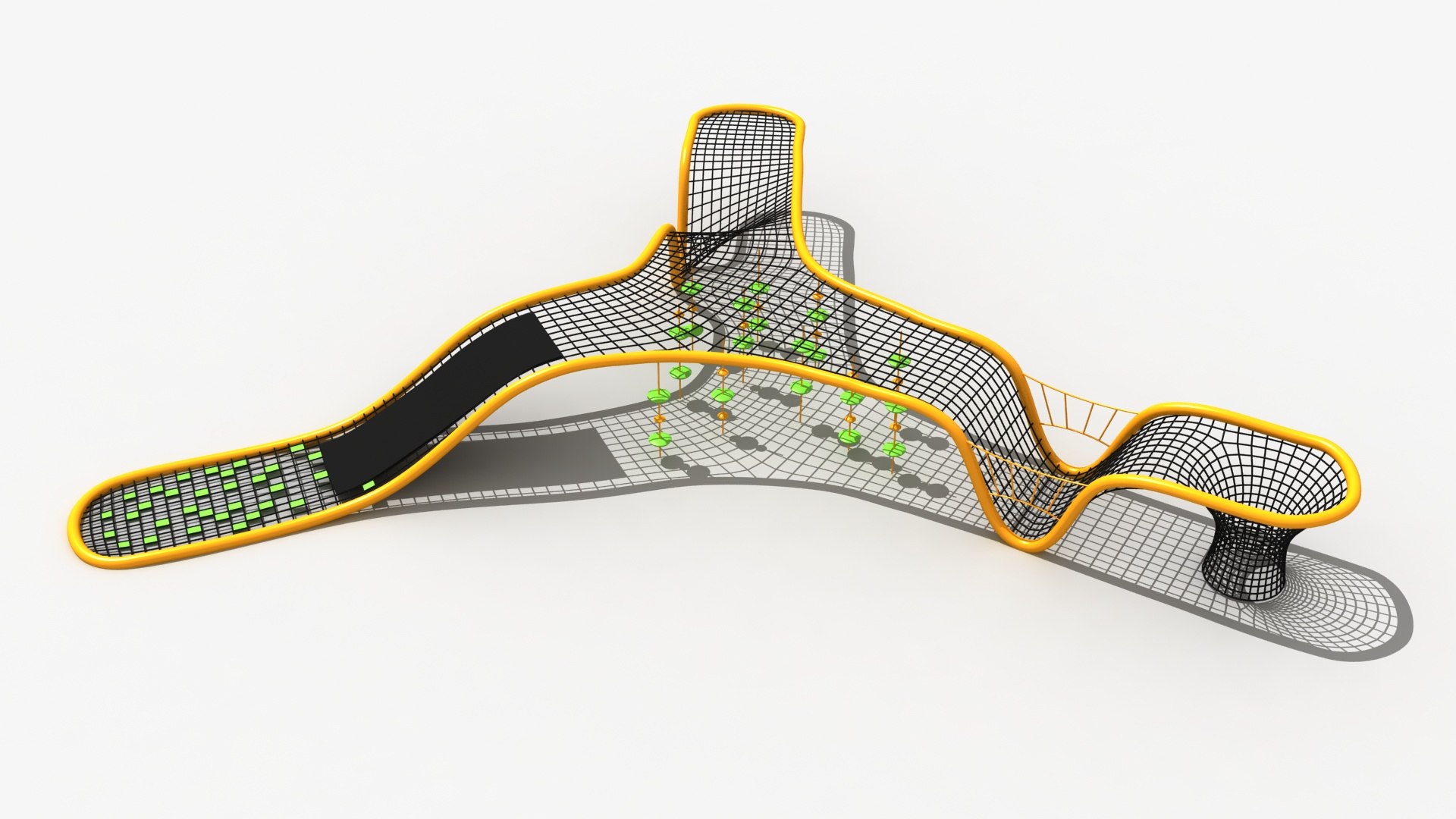 3D Children Jungle Gym Rope Net Playground Set - TurboSquid 2117832