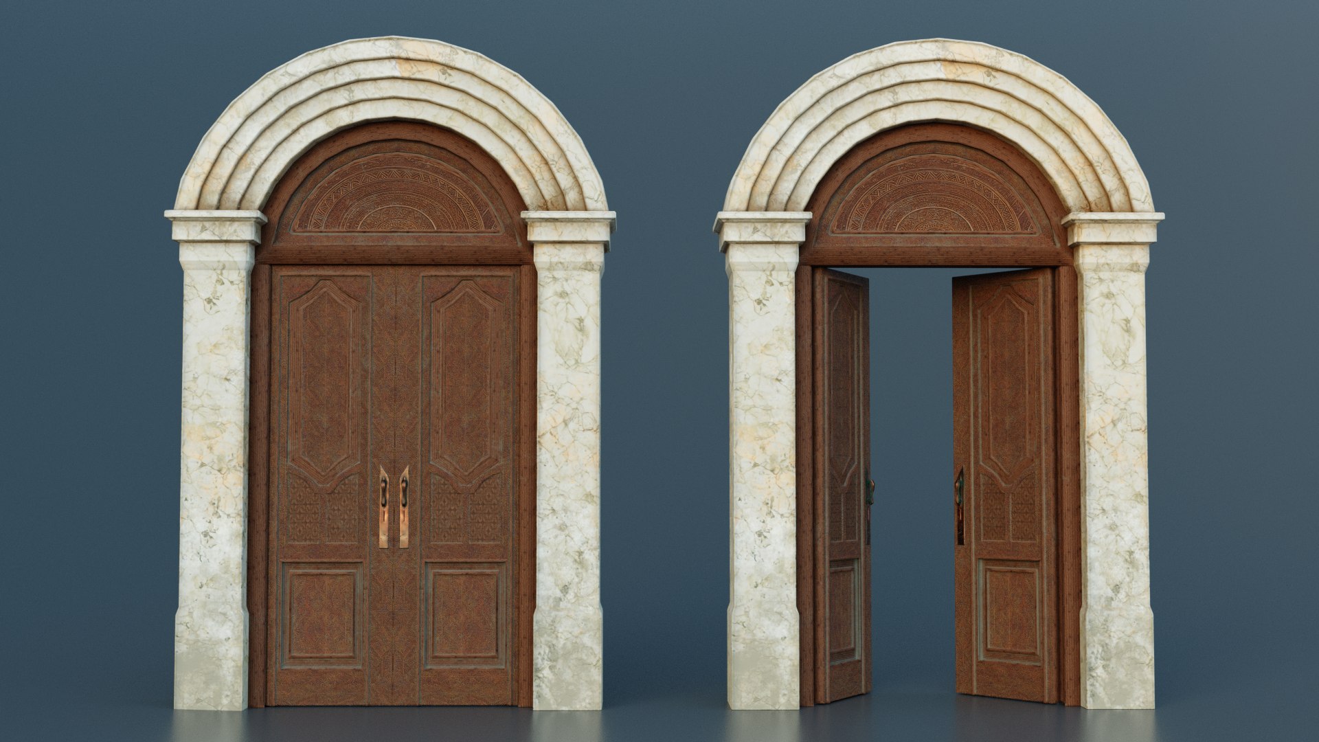 Mansion Engraved Exterior Door 3D - TurboSquid 2052266