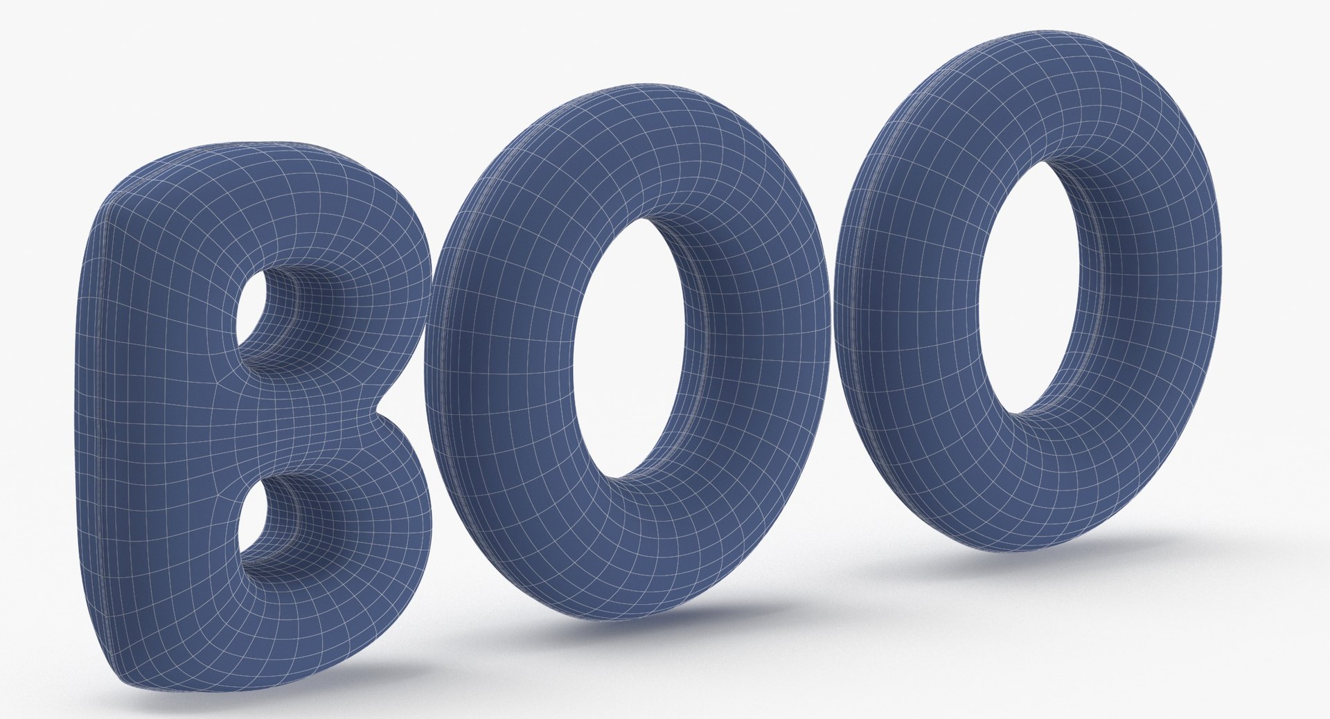 3D Foil Baloon Words Boo Gold - TurboSquid 1738877