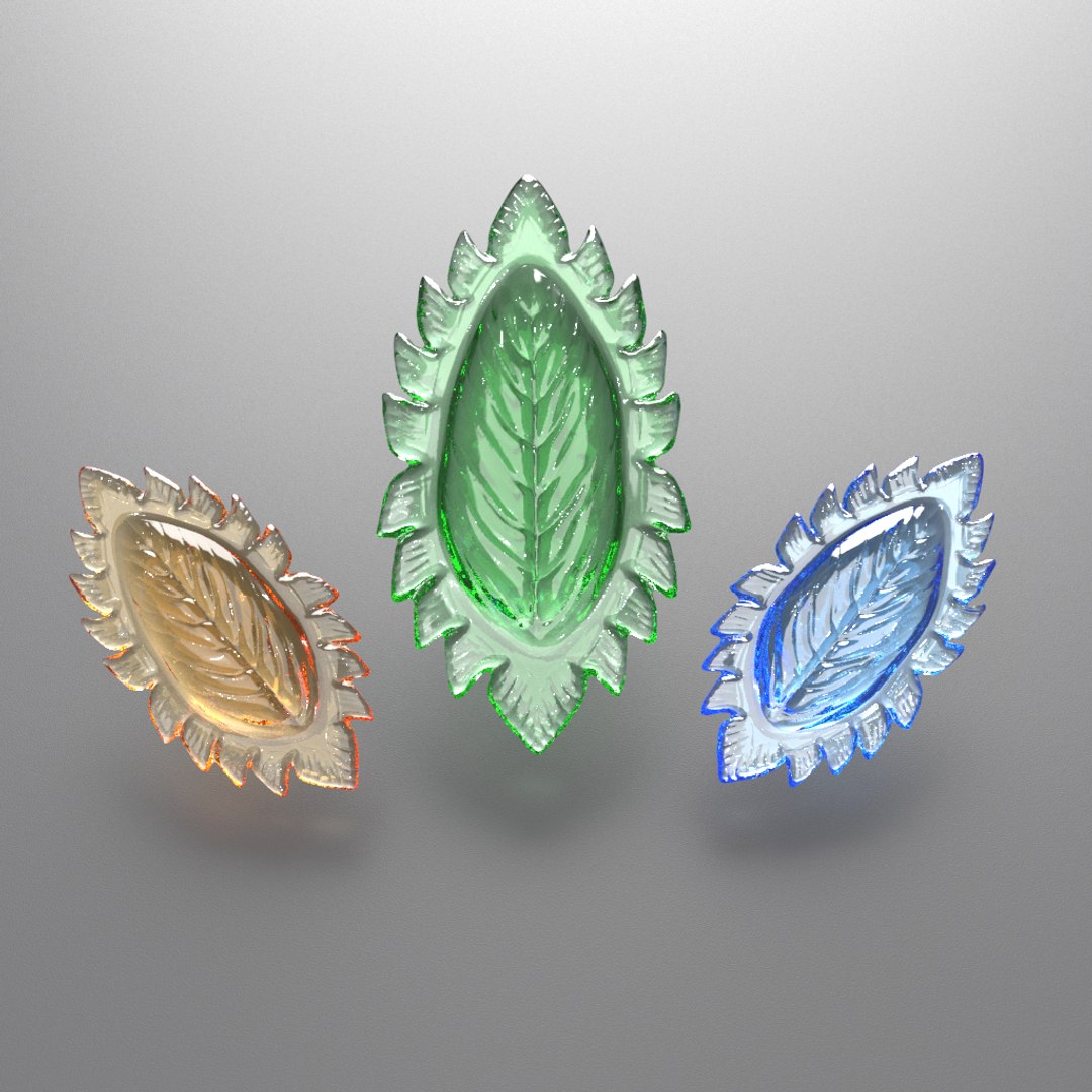 Leaf Gemstone Model - TurboSquid 1624527