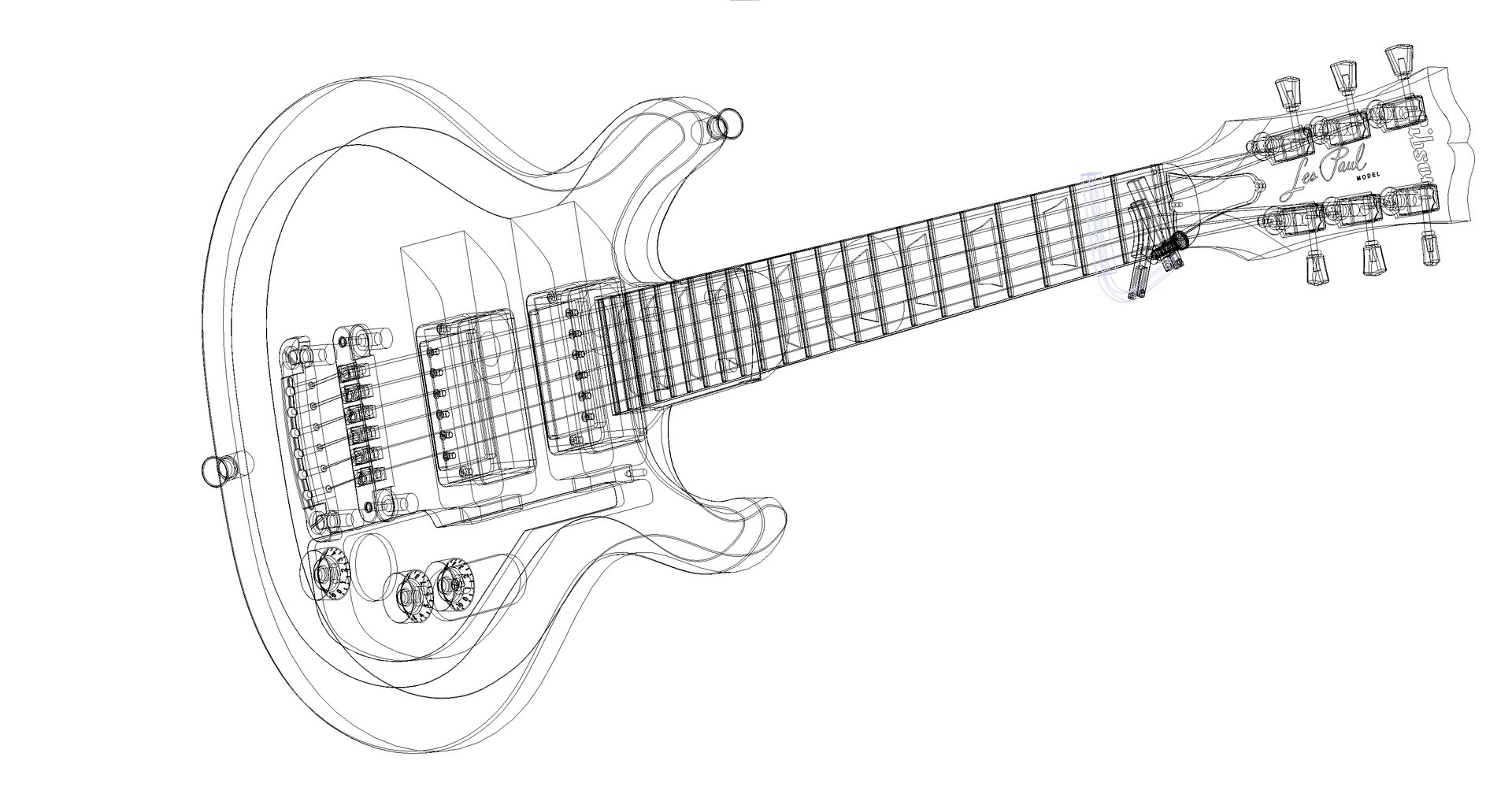 Dan Armstrong Electric Guitar Capo 3D Model - TurboSquid 1821426