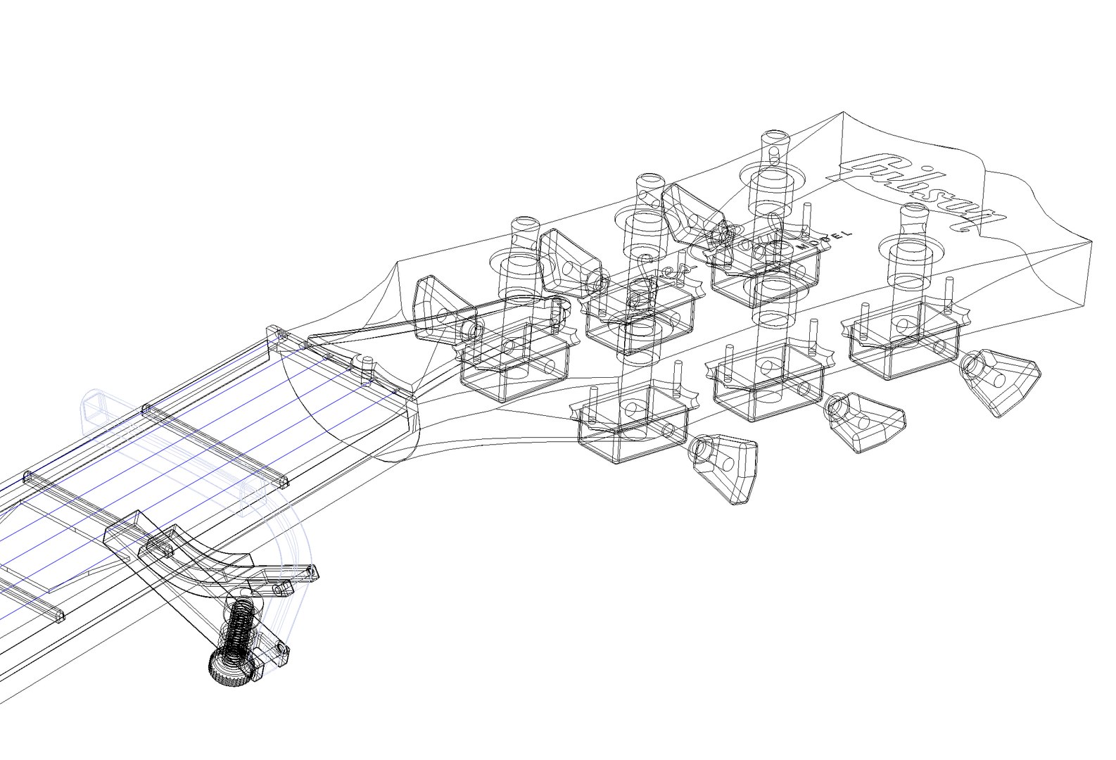 Dan Armstrong Electric Guitar Capo 3D Model - TurboSquid 1821426