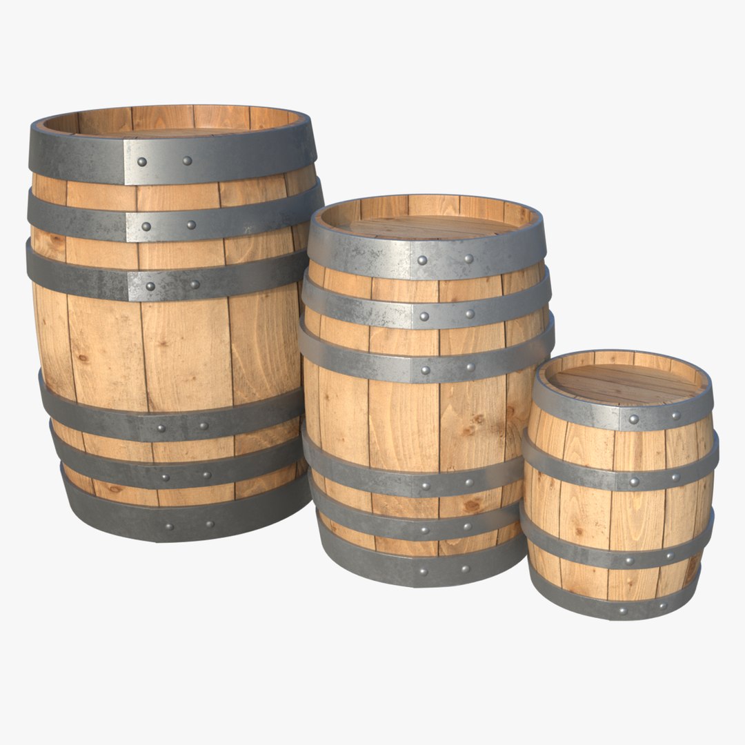 3D Three Barrels model - TurboSquid 2068304