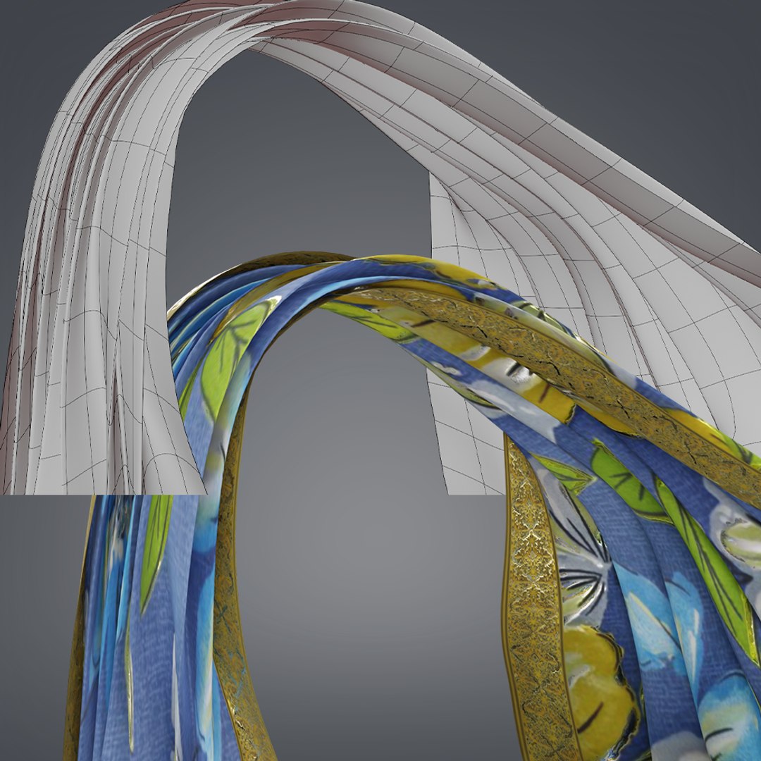 Indian Saree With Texture 3D Model - TurboSquid 2029398