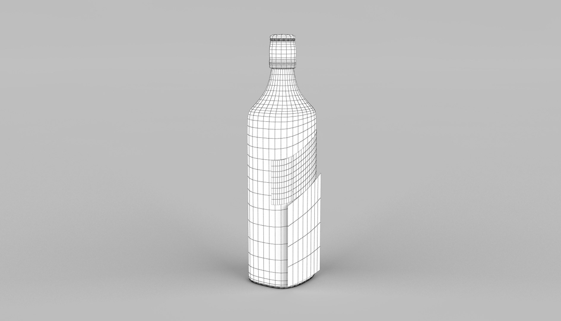 3D red label bottle model - TurboSquid 1317410