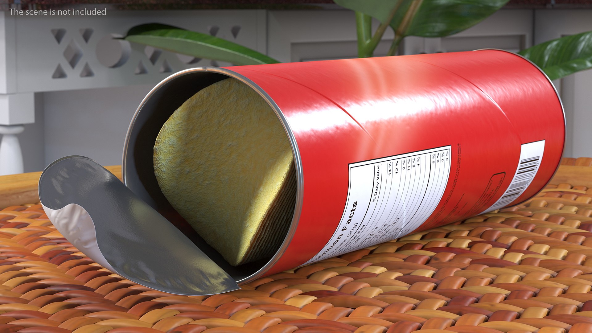 Open Pringles Original Potato Chips Can 3D model - TurboSquid 1796861