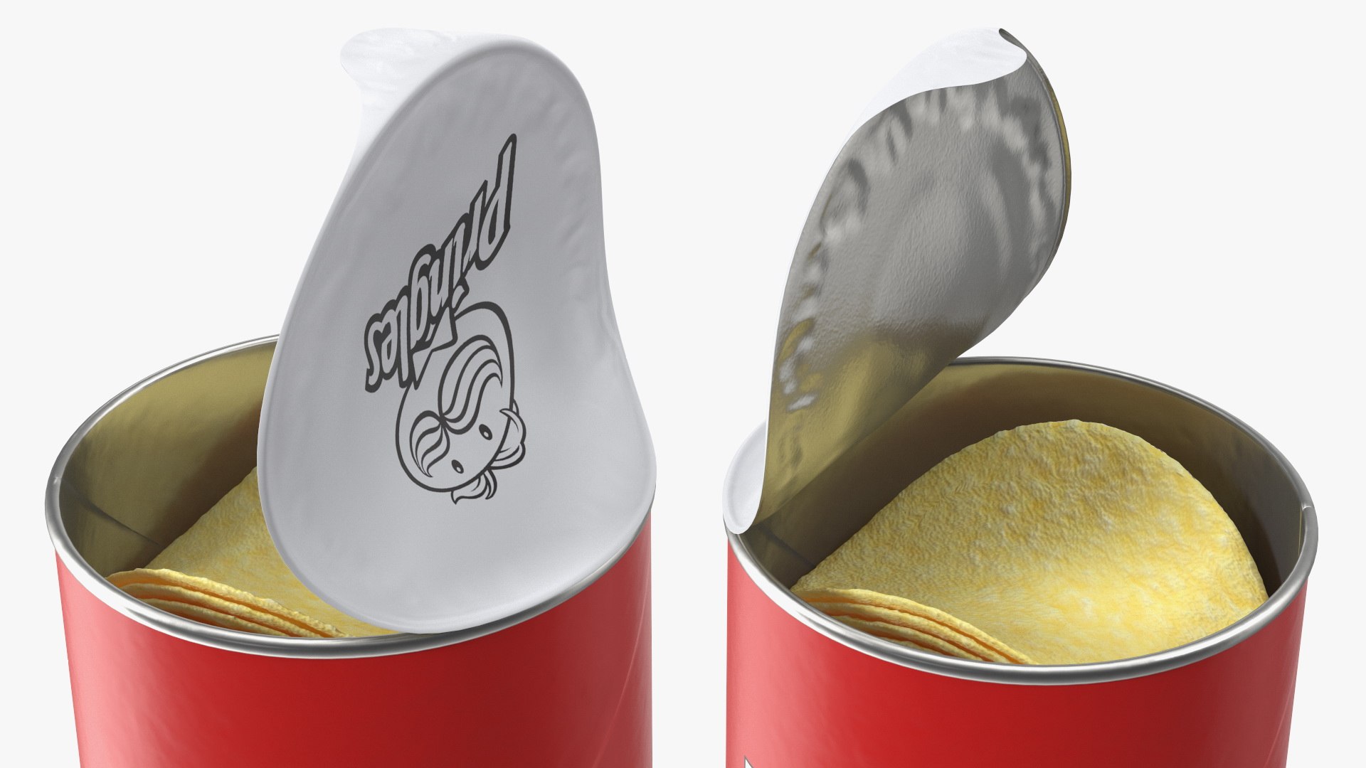 Open Pringles Original Potato Chips Can 3D model - TurboSquid 1796861