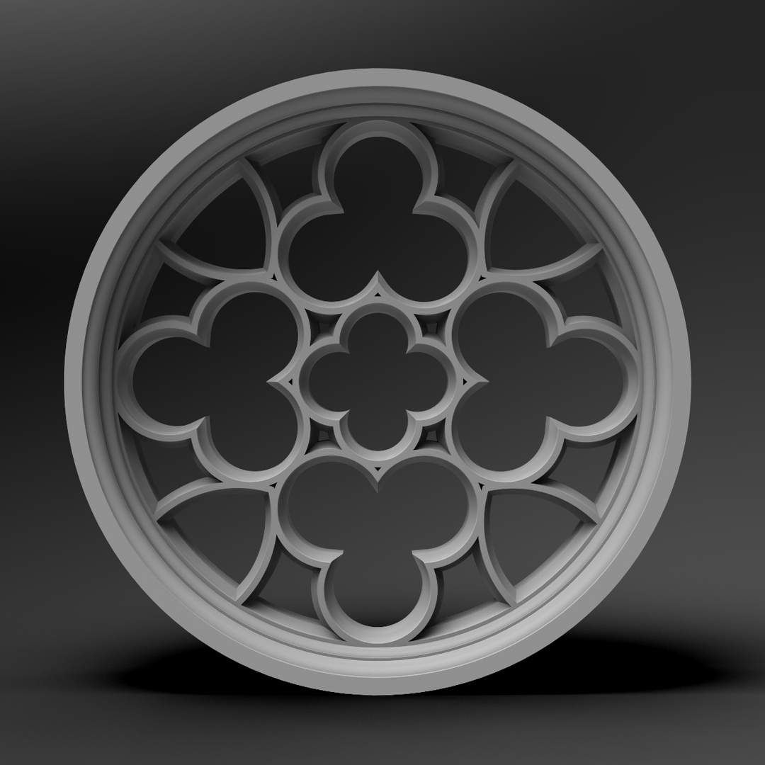 Rose window 3D - TurboSquid 1299321