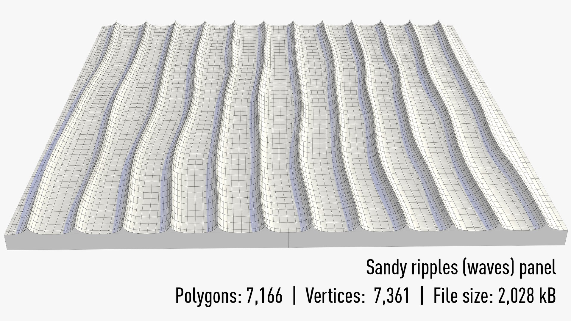 Wall Panel Sandy Ripples 3D Model - TurboSquid 1382820