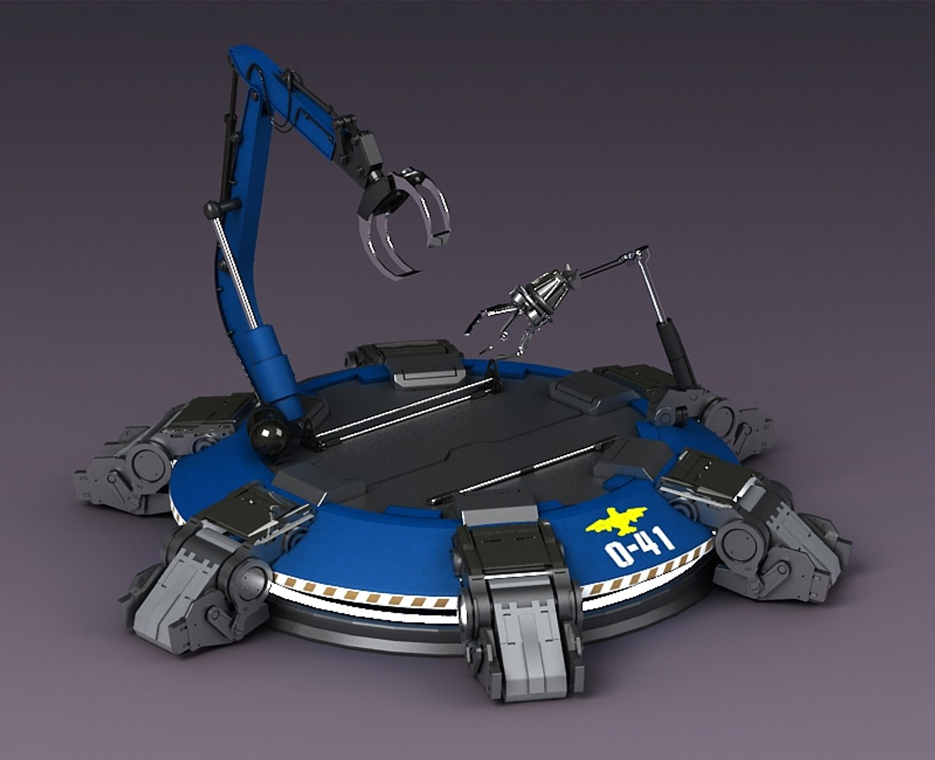 3D Hi-tech Future Pit Robot Arm - TurboSquid 1617094