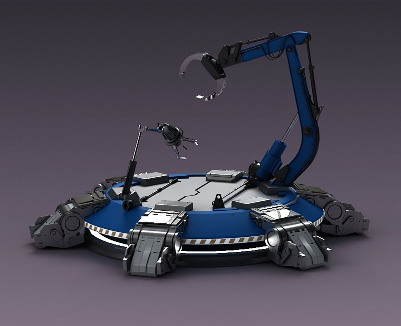 3D Hi-tech Future Pit Robot Arm - TurboSquid 1617094