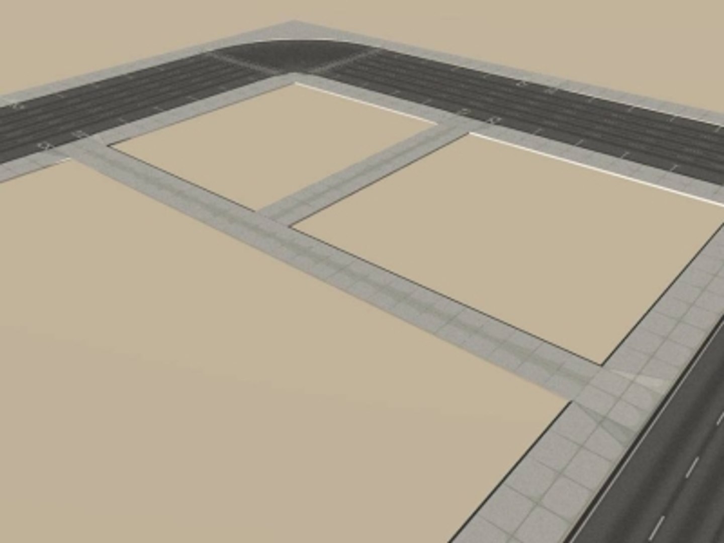 Modular City Streets 3d Obj