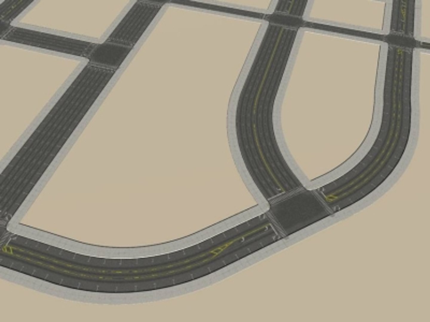 Modular City Streets 3d Obj