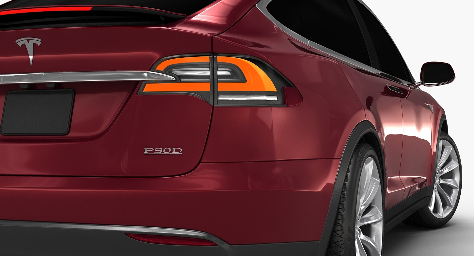 2017 Tesla X Interior 3d Model