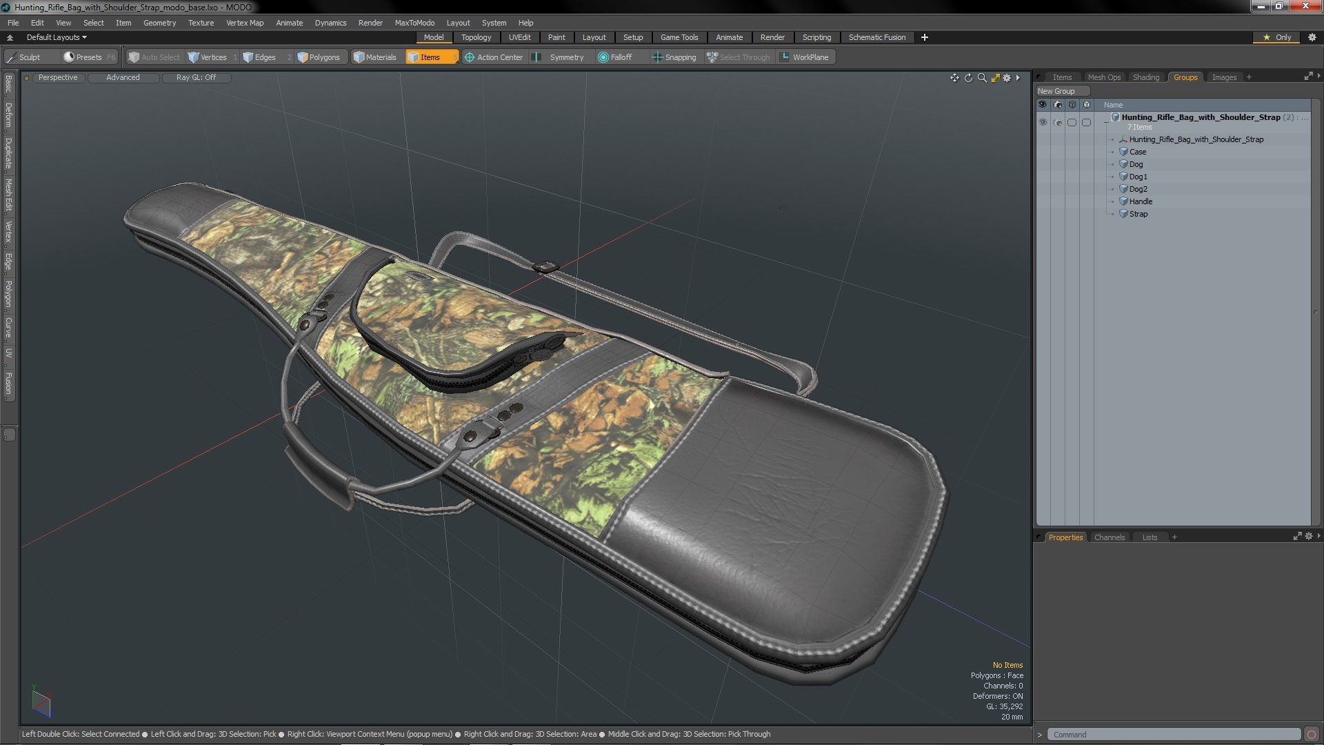 3D Hunting Rifle Bag With Shoulder Strap - TurboSquid 2108435