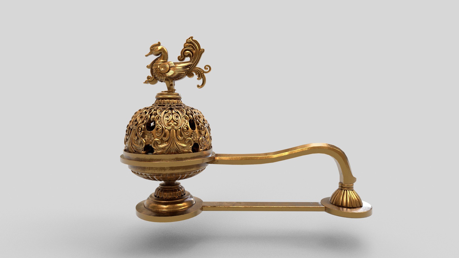 modèle 3D de stand guggal dhoop sambrani en résine de benjoin ...