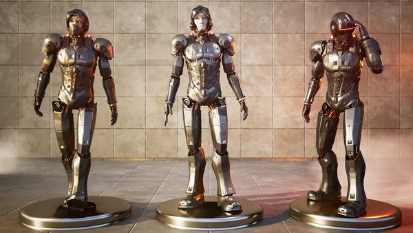 Android Sci-fi Police Robot soldier military 3D - TurboSquid 1725370