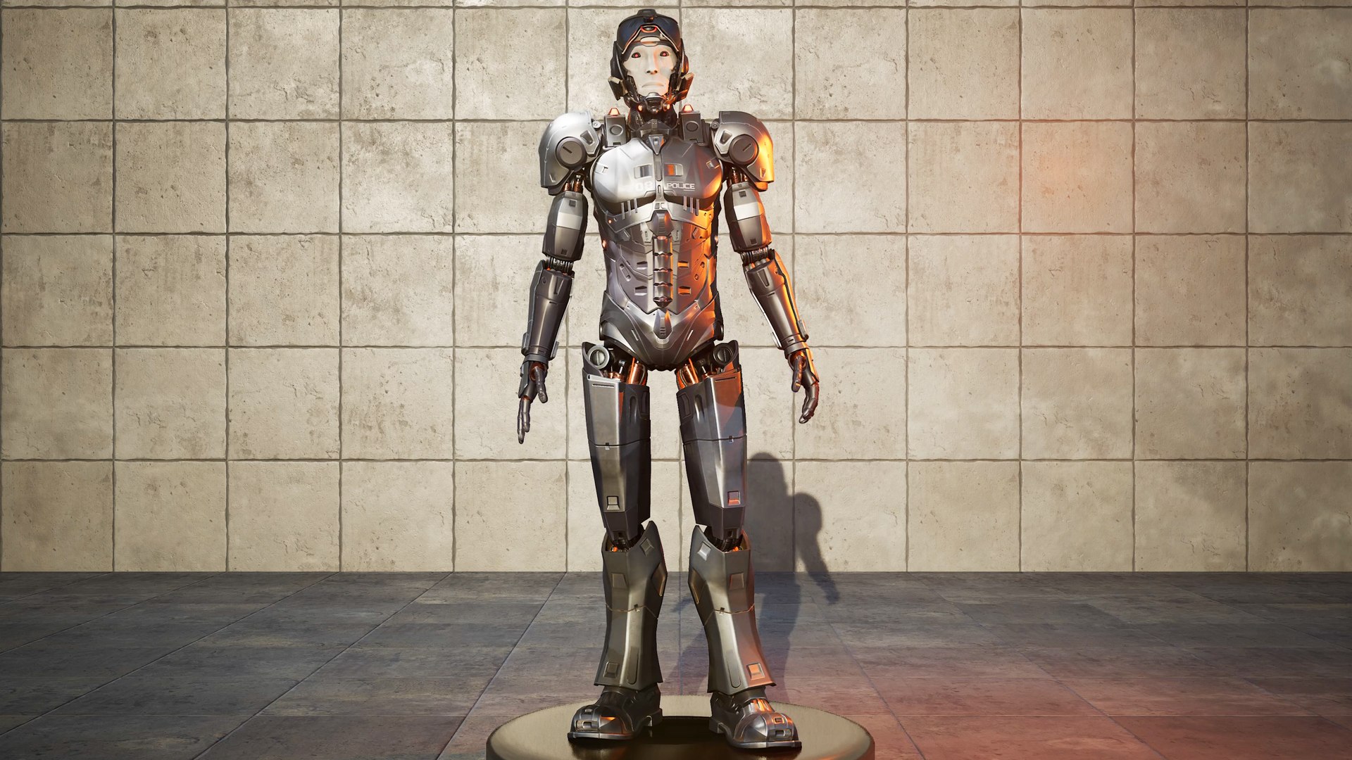 Android Sci-fi Police Robot Soldier Military 3D - TurboSquid 1725370