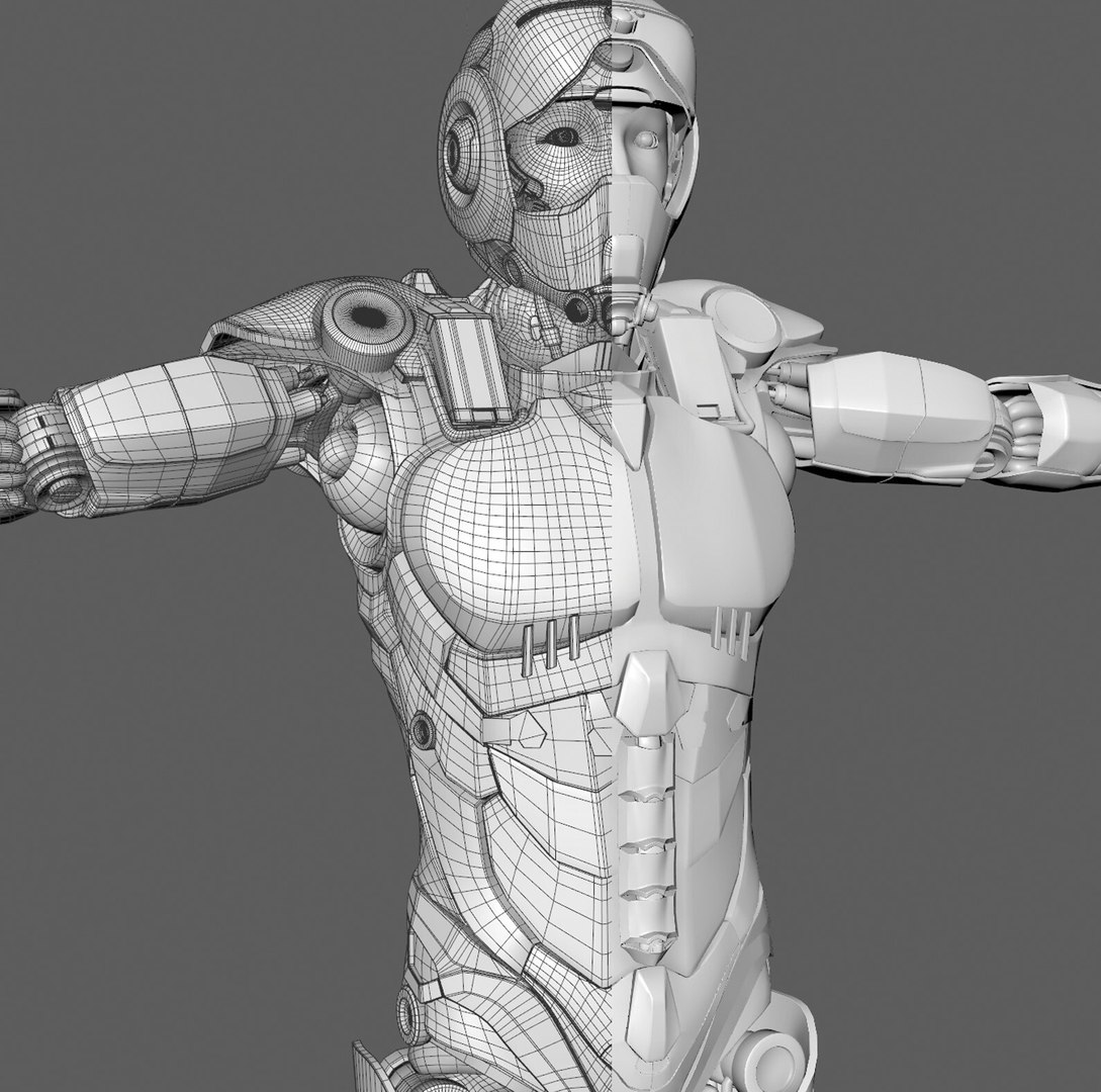 Android Sci-fi Police Robot Soldier Military 3D - TurboSquid 1725370