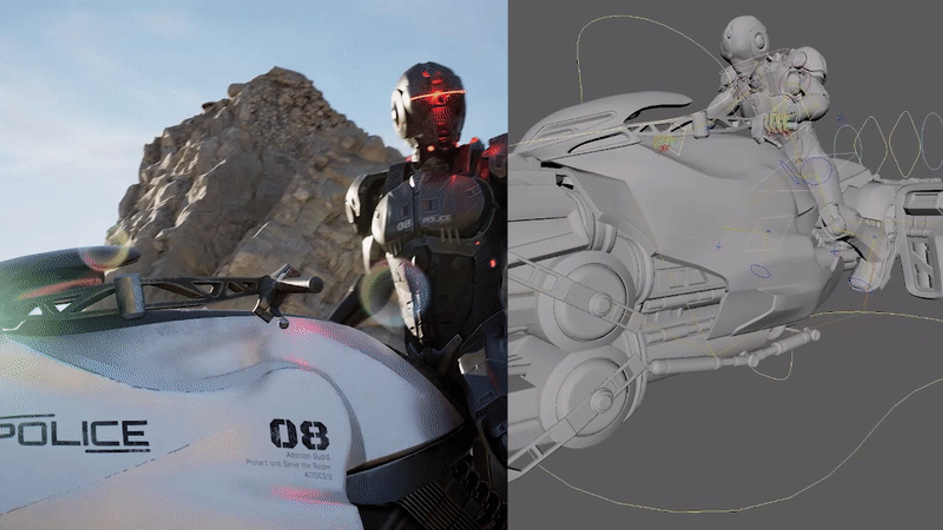 Android Sci-fi Police Robot Soldier Military 3D - TurboSquid 1725370