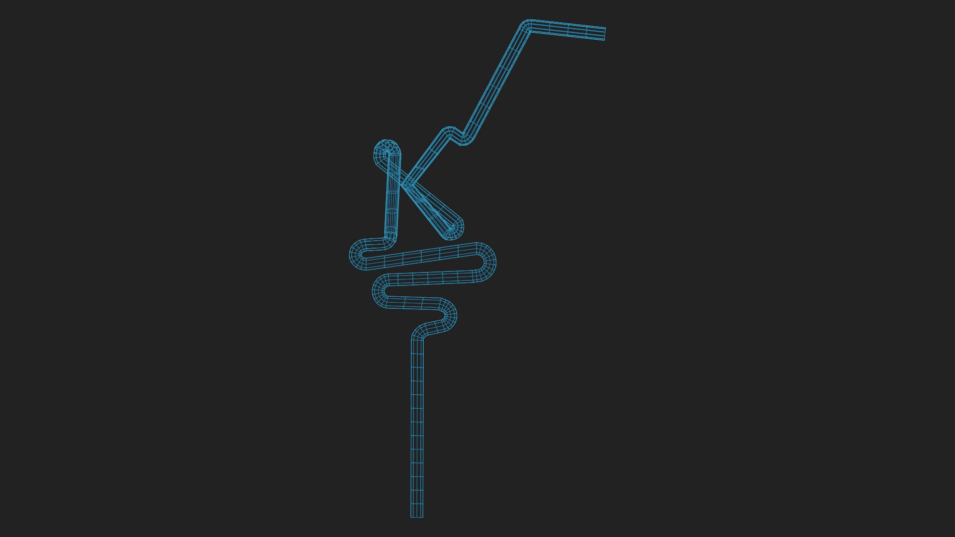 Crazy Straw Letter K 3D Model - TurboSquid 1801292