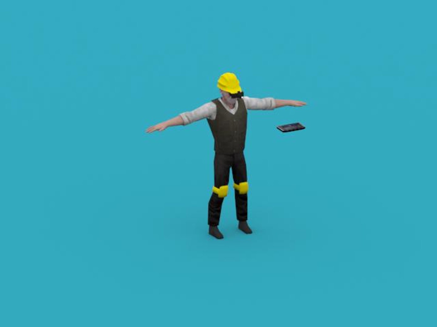 3d fbx male engineer