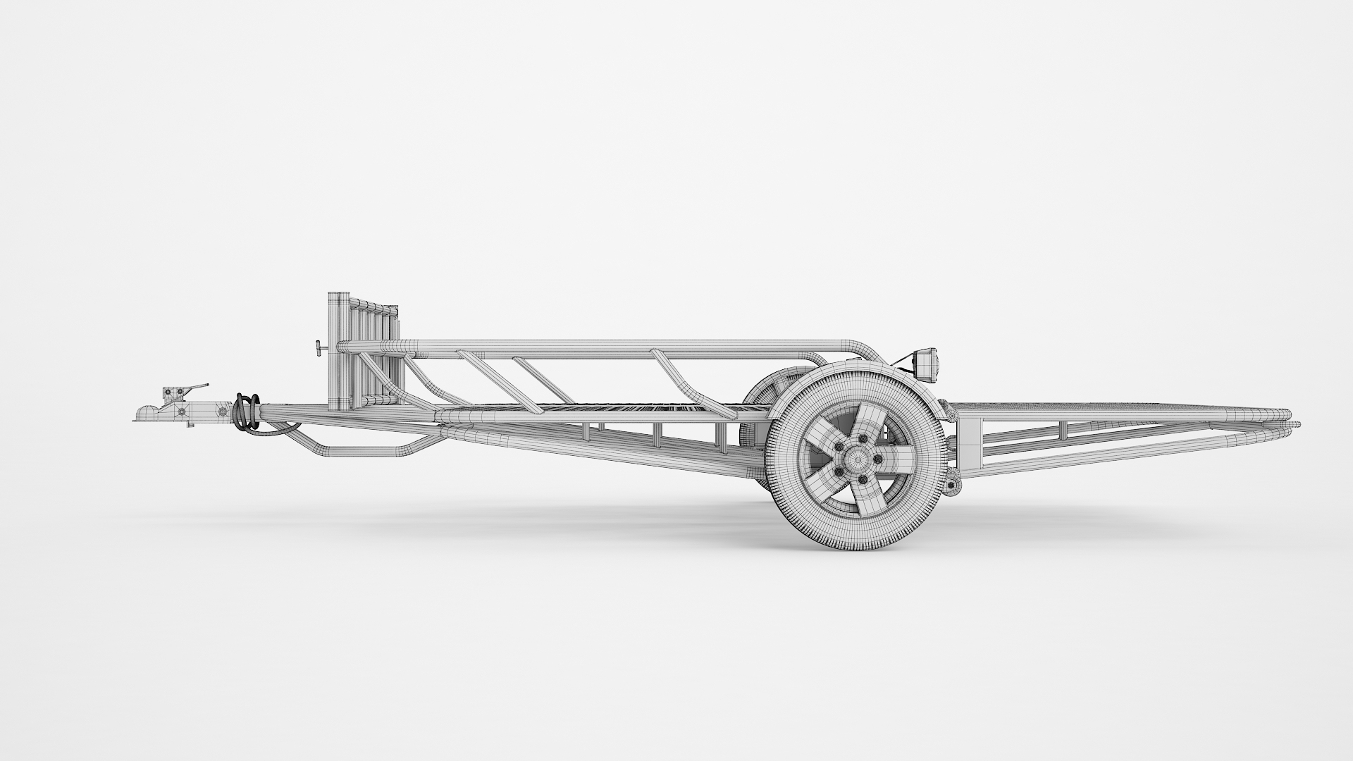 3D Stand-Up Utility Trailer 08 - TurboSquid 2114308