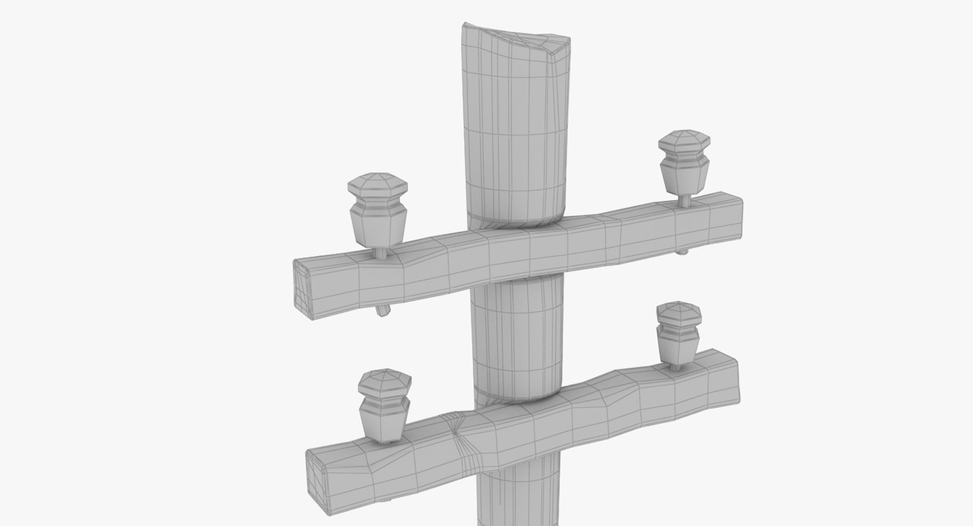 Stylized Old Electric Post 3D Model - TurboSquid 1210466