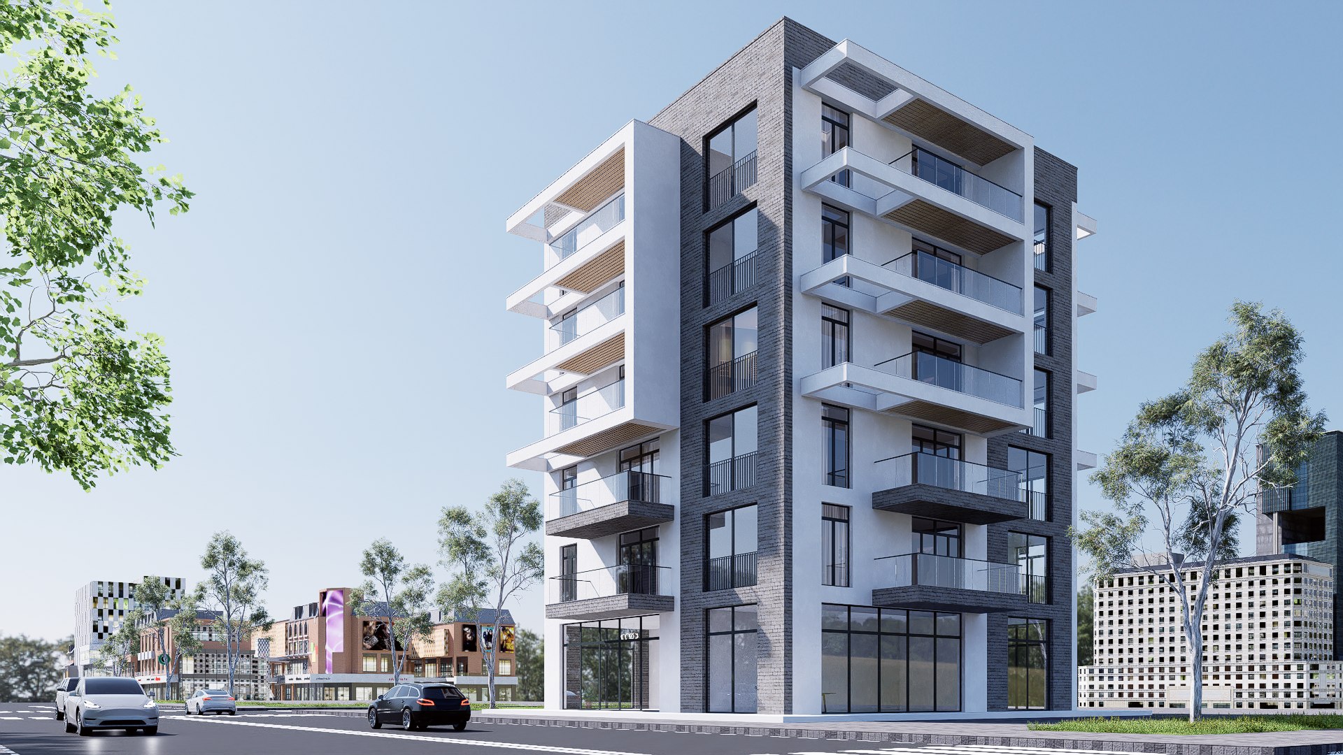 3D Modern Residential Building Model - TurboSquid 2402370