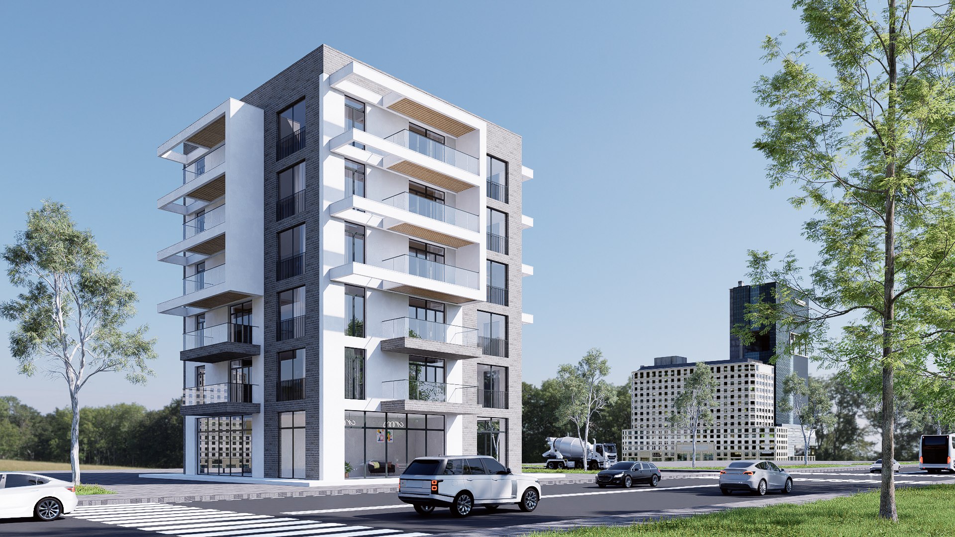 3D Modern Residential Building Model - TurboSquid 2402370