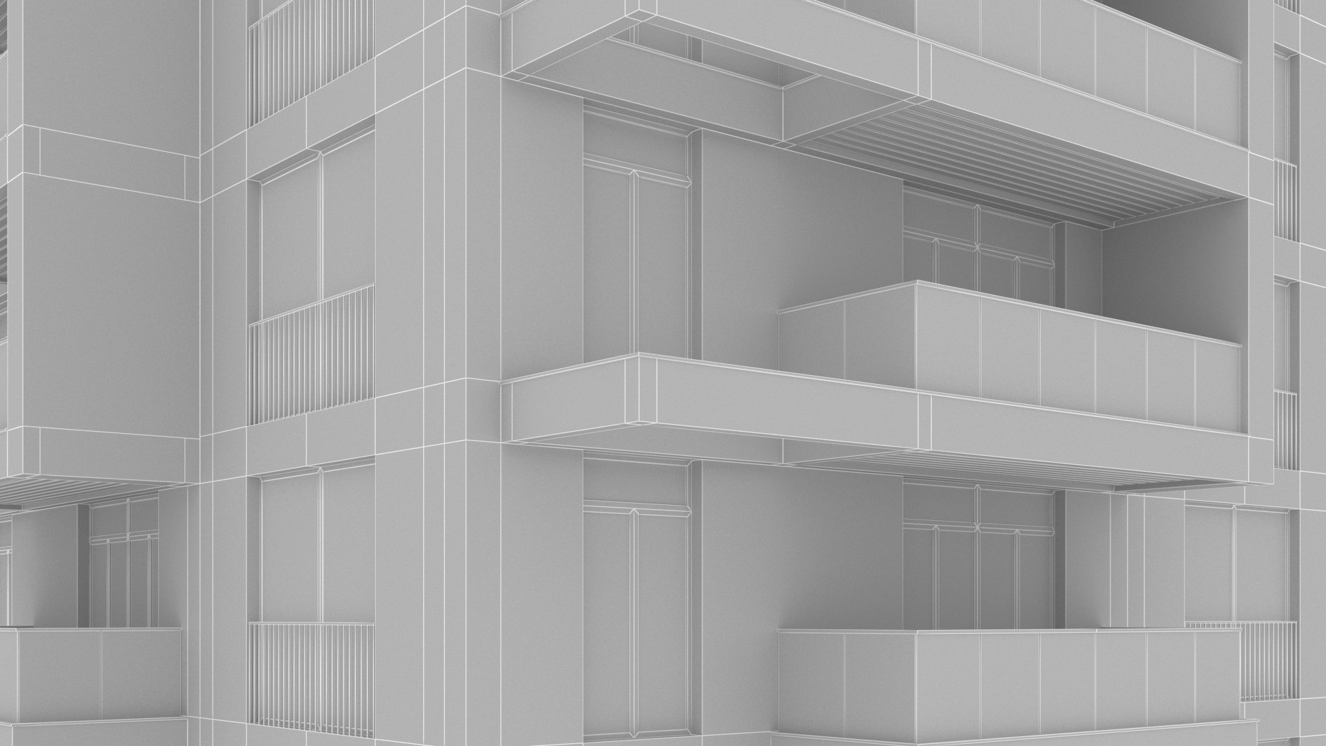 3D Modern Residential Building Model - TurboSquid 2402370