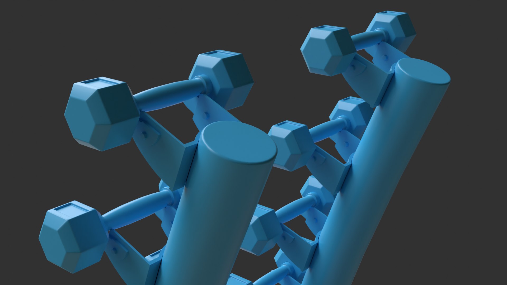 3D model Gym Dumbell Set 004 - TurboSquid 1749205