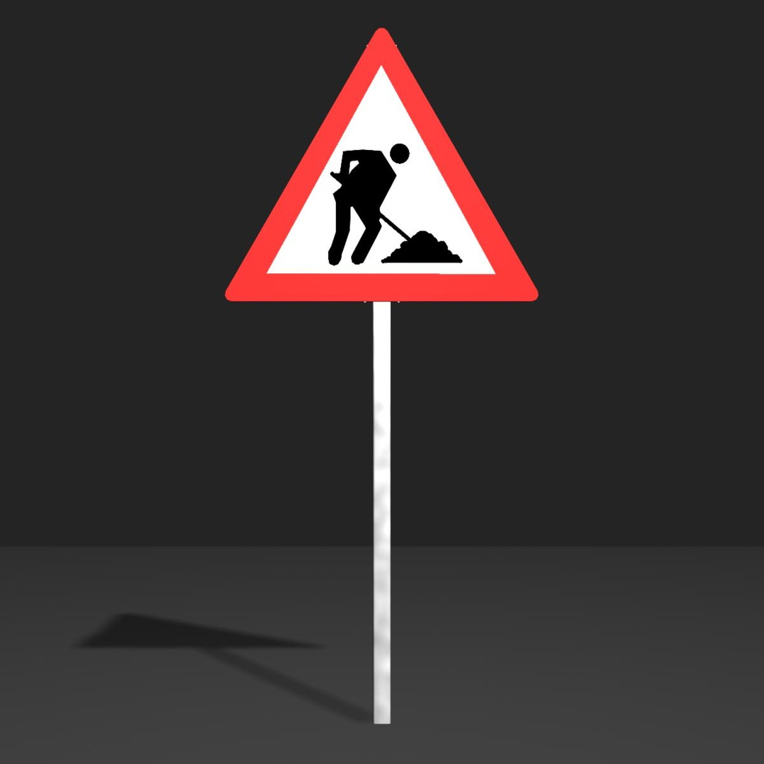 3d Model Danger Sign