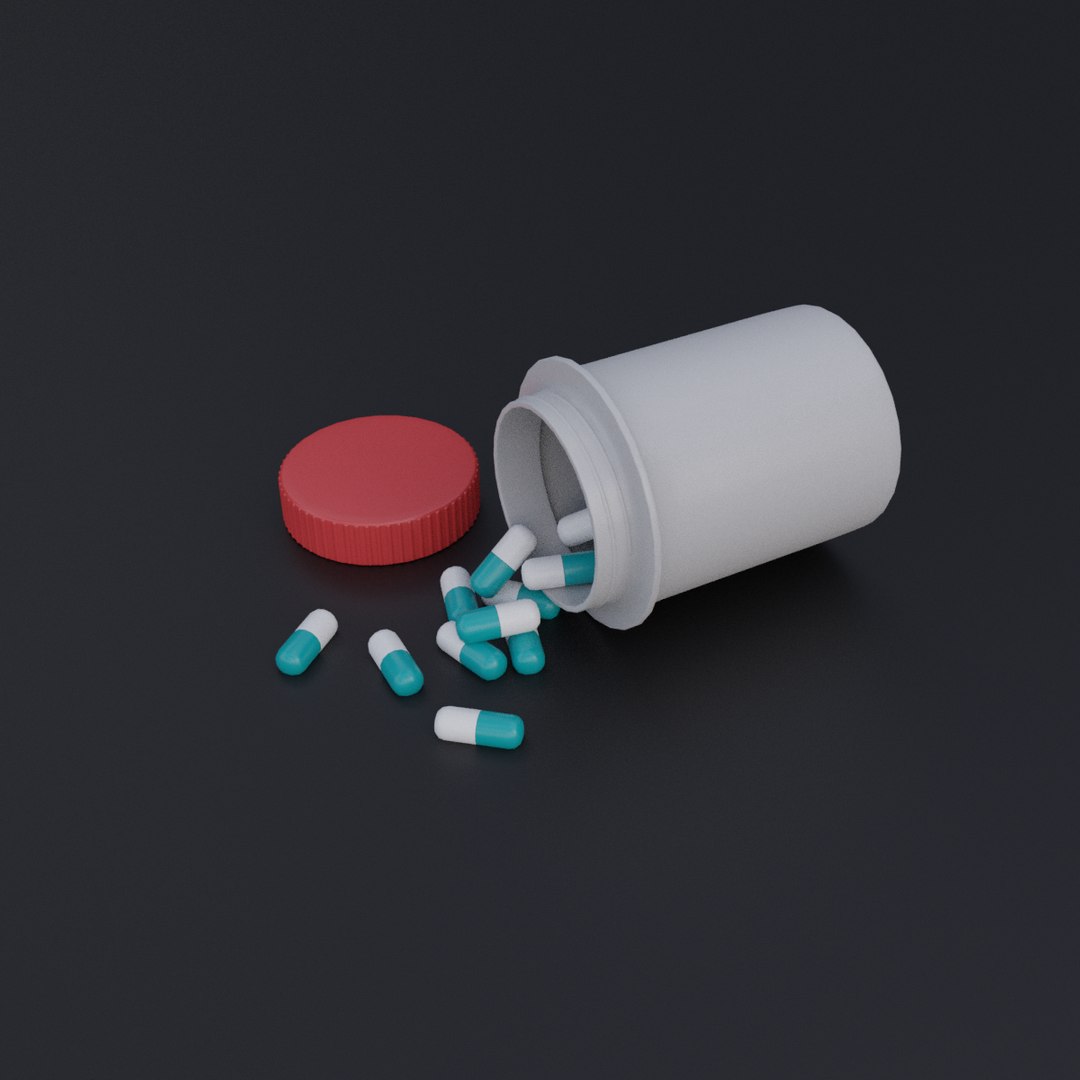 3D Medicine Jar Pill - TurboSquid 2286327