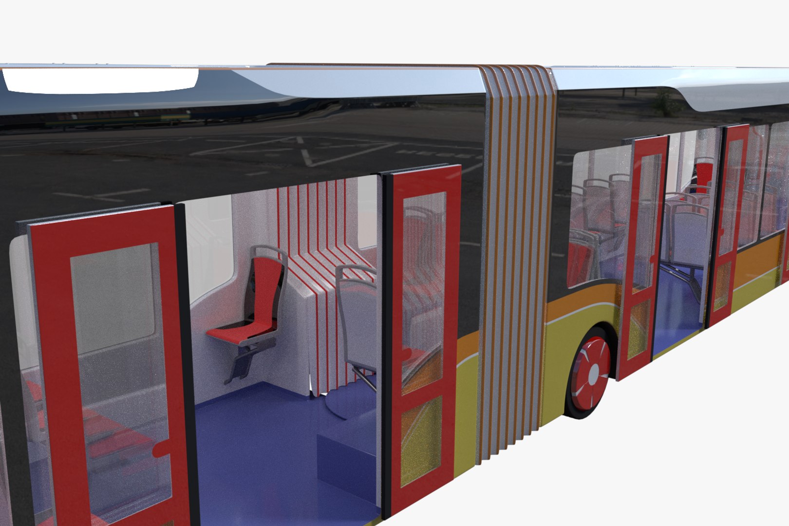 3D Model Articulated City Bus Minibus - TurboSquid 1419171