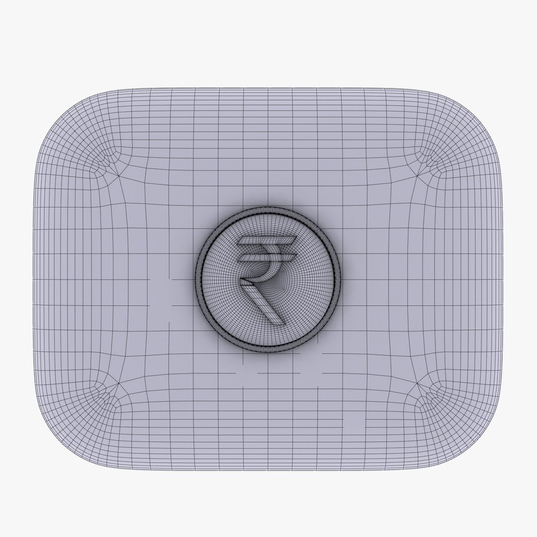 3d indian rupee model